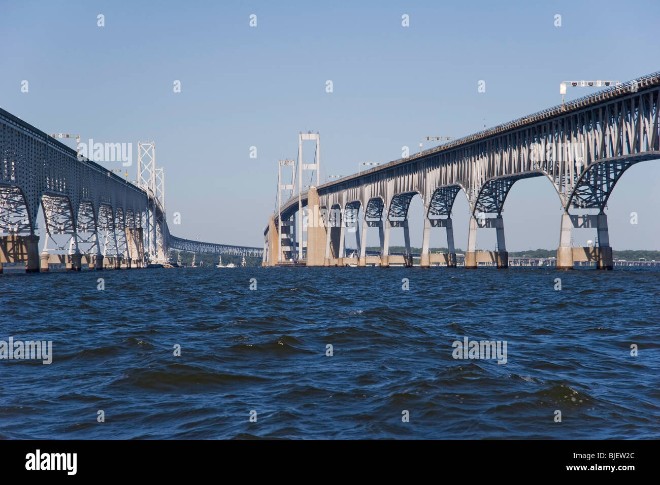 The William Preston Lane Bridge, AKA the Bay Bridge, crosses the ...
