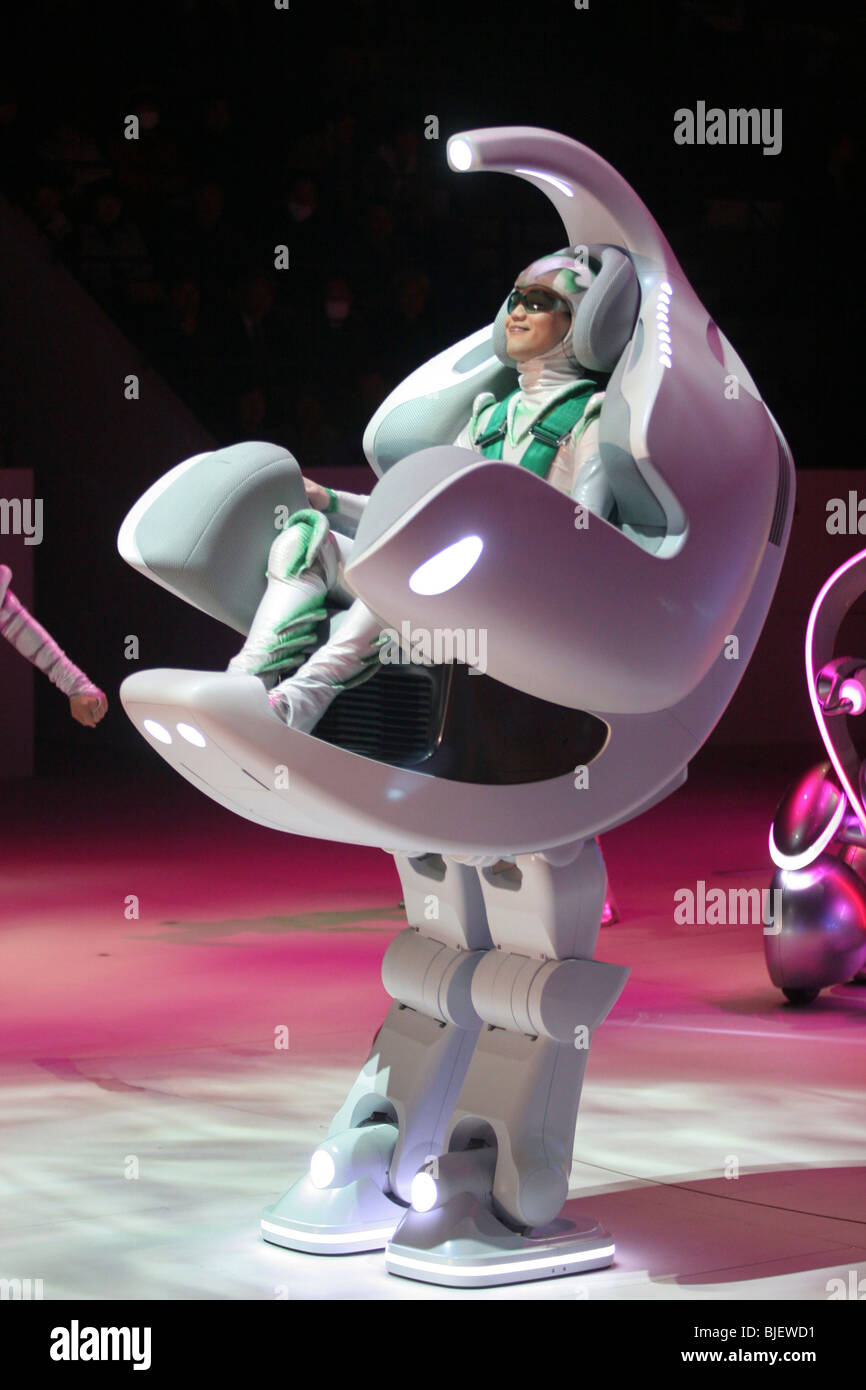 Toyota 'i-unit' concept vehicles and dancers perform in a show at the ...