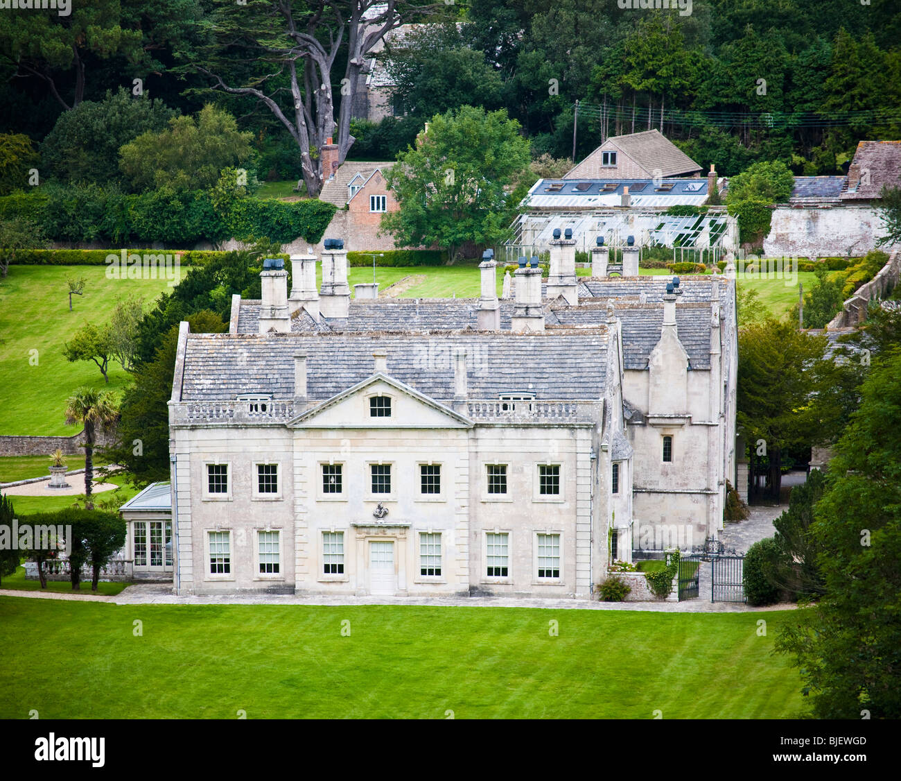 The exterior of a Stately Home - Creech Grange Dorset Stock Photo - Alamy