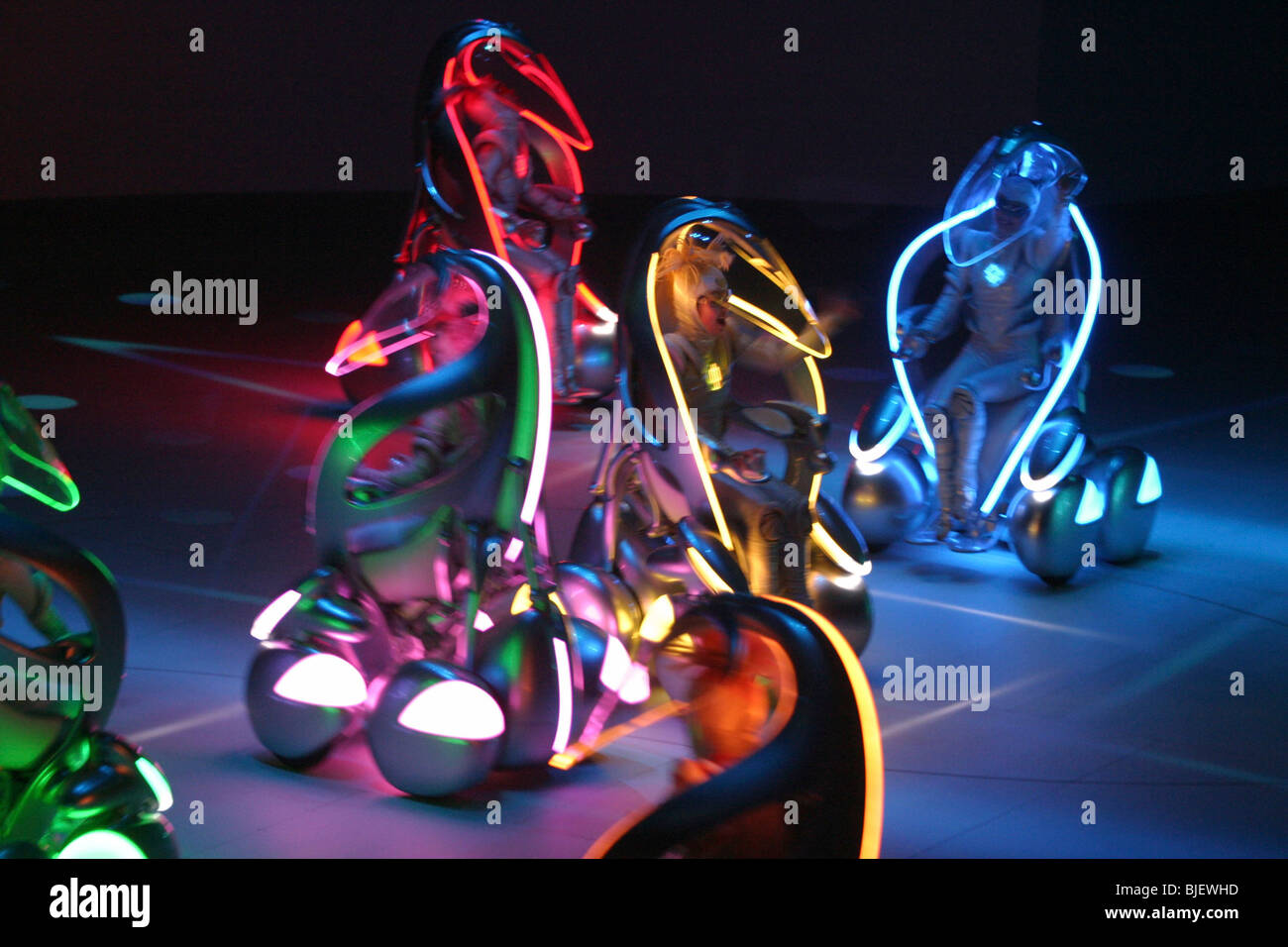 Toyota 'i-unit' concept vehicles and dancers perform in a show at the ...