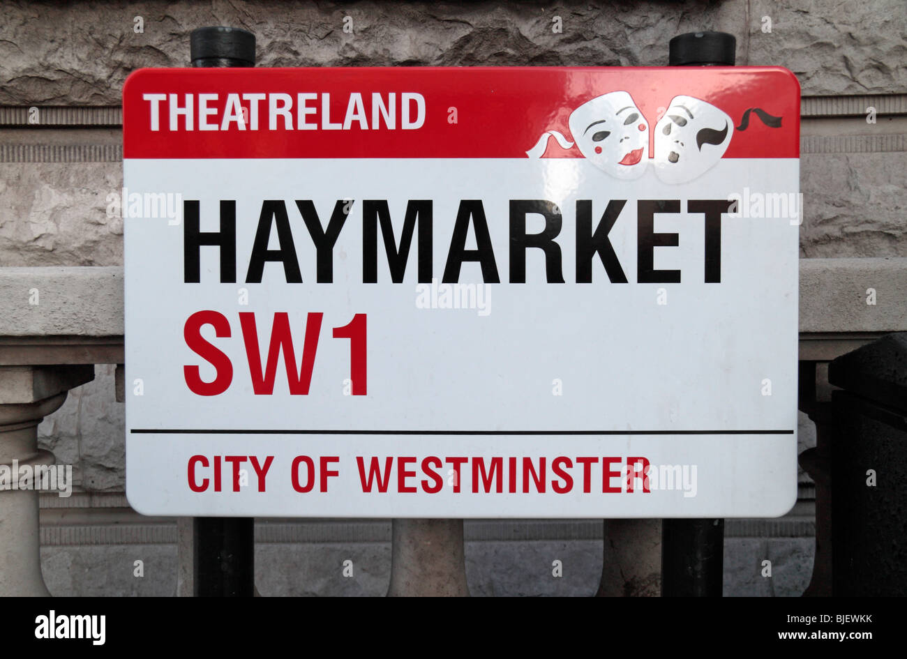 Haymarket road sign hi-res stock photography and images - Alamy