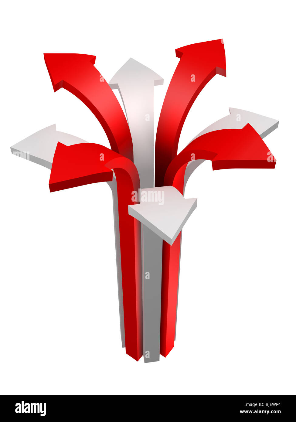 conceptual 3d rendered image of arrow isolated on white Stock Photo - Alamy