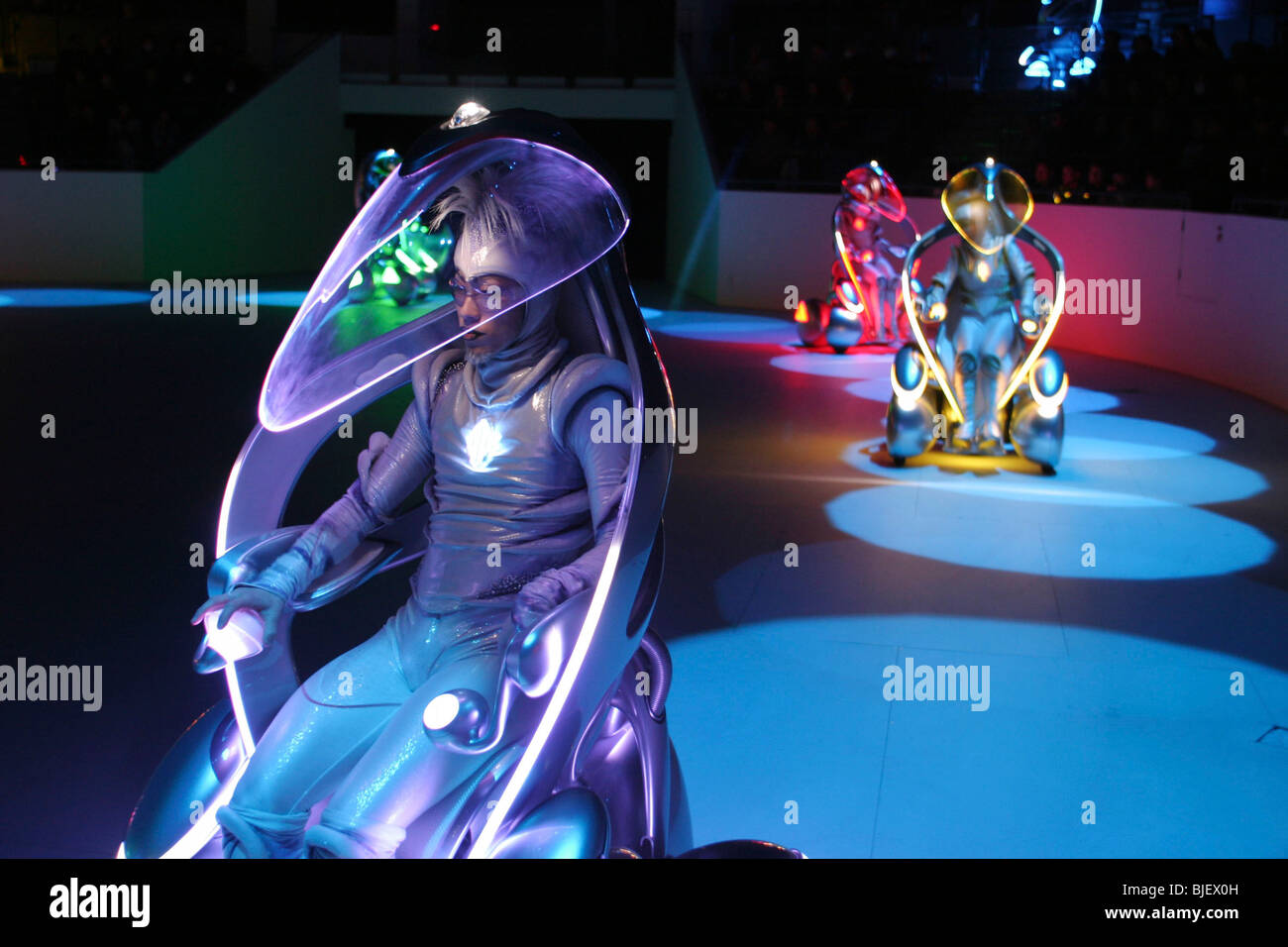 Toyota 'i-unit' concept vehicles and dancers perform in a show at the ...