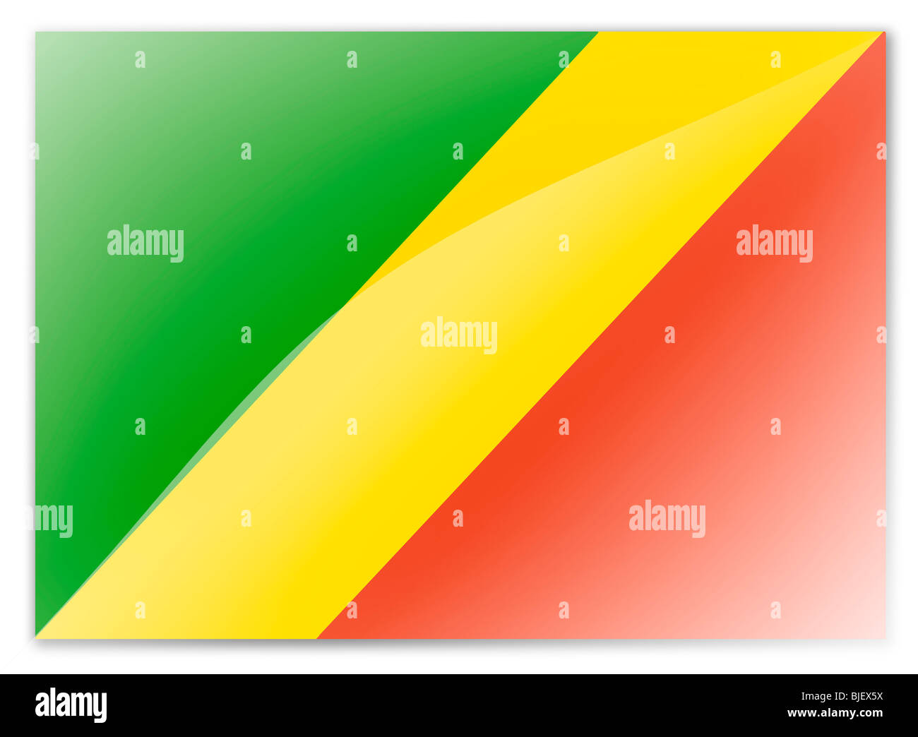 Congo Brazzaville flag Stock Photo - Alamy