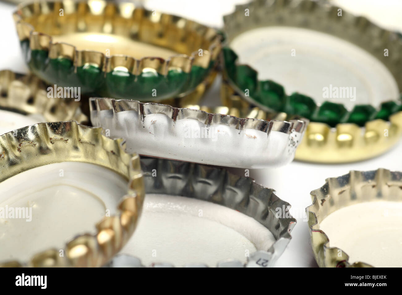 Miscellaneous beer bottle tops Stock Photo - Alamy