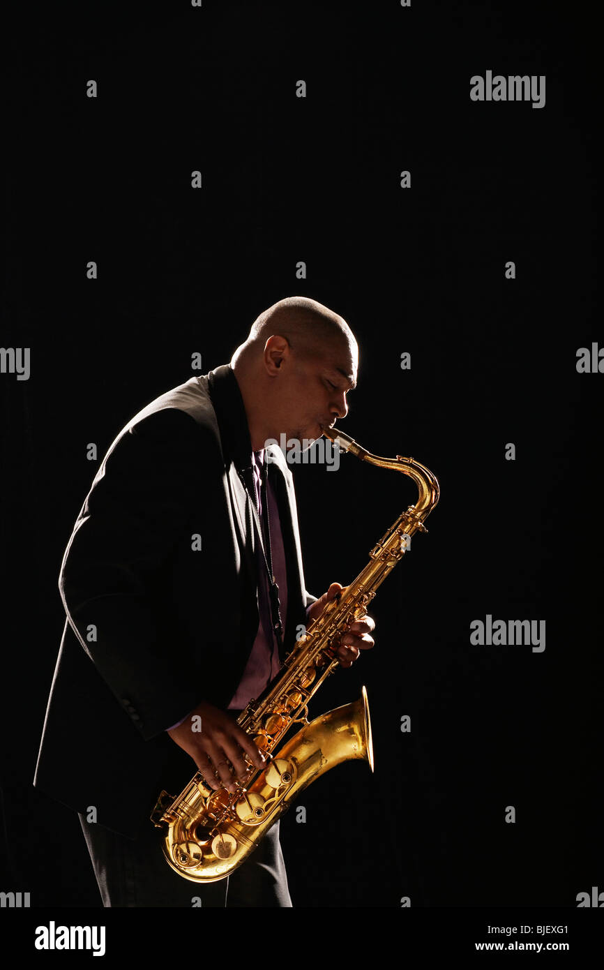 Saxophone background hi-res stock photography and images - Alamy