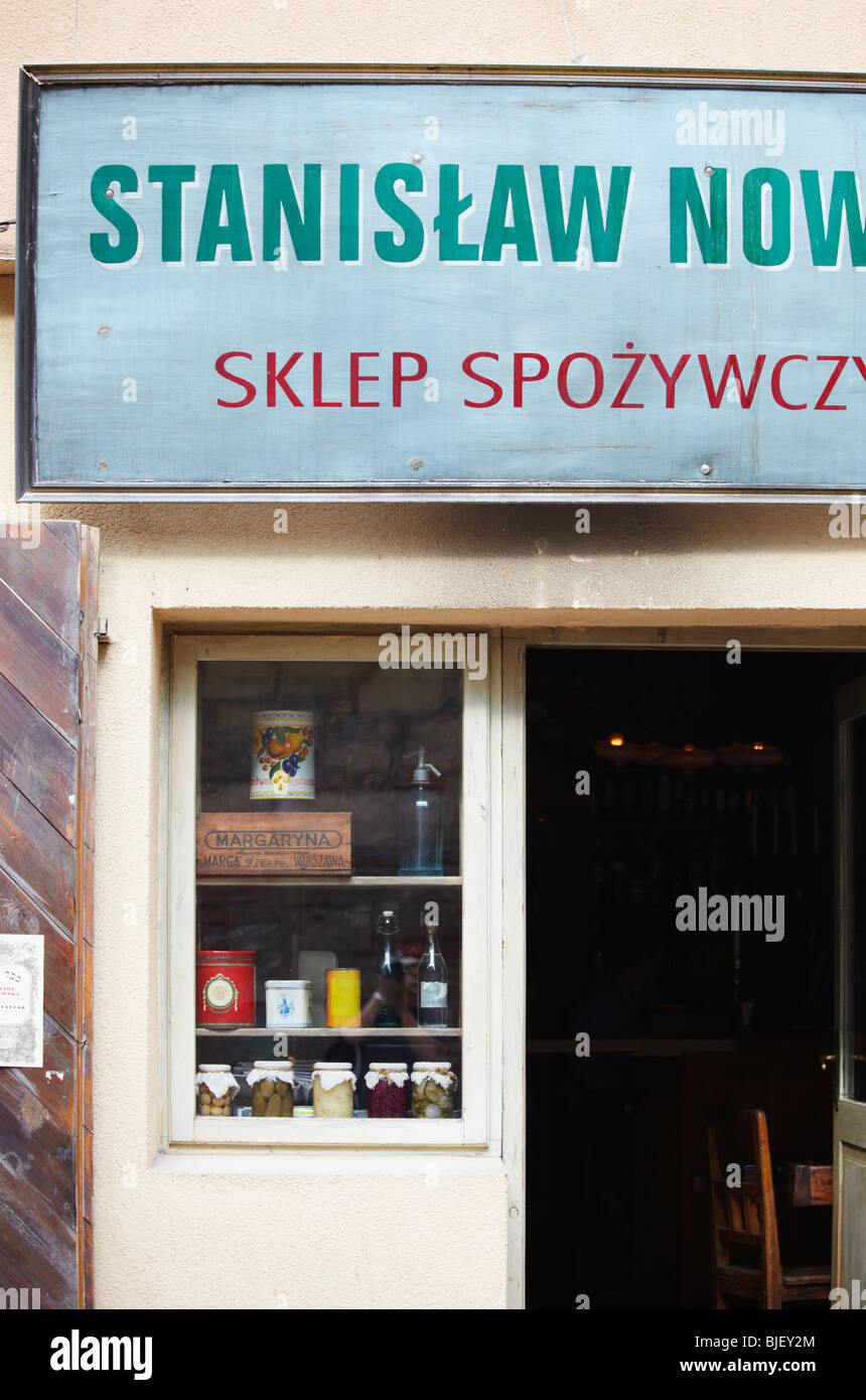 Restored traditional Jewish shop in Kazimierz district, Krakow, Poland ...