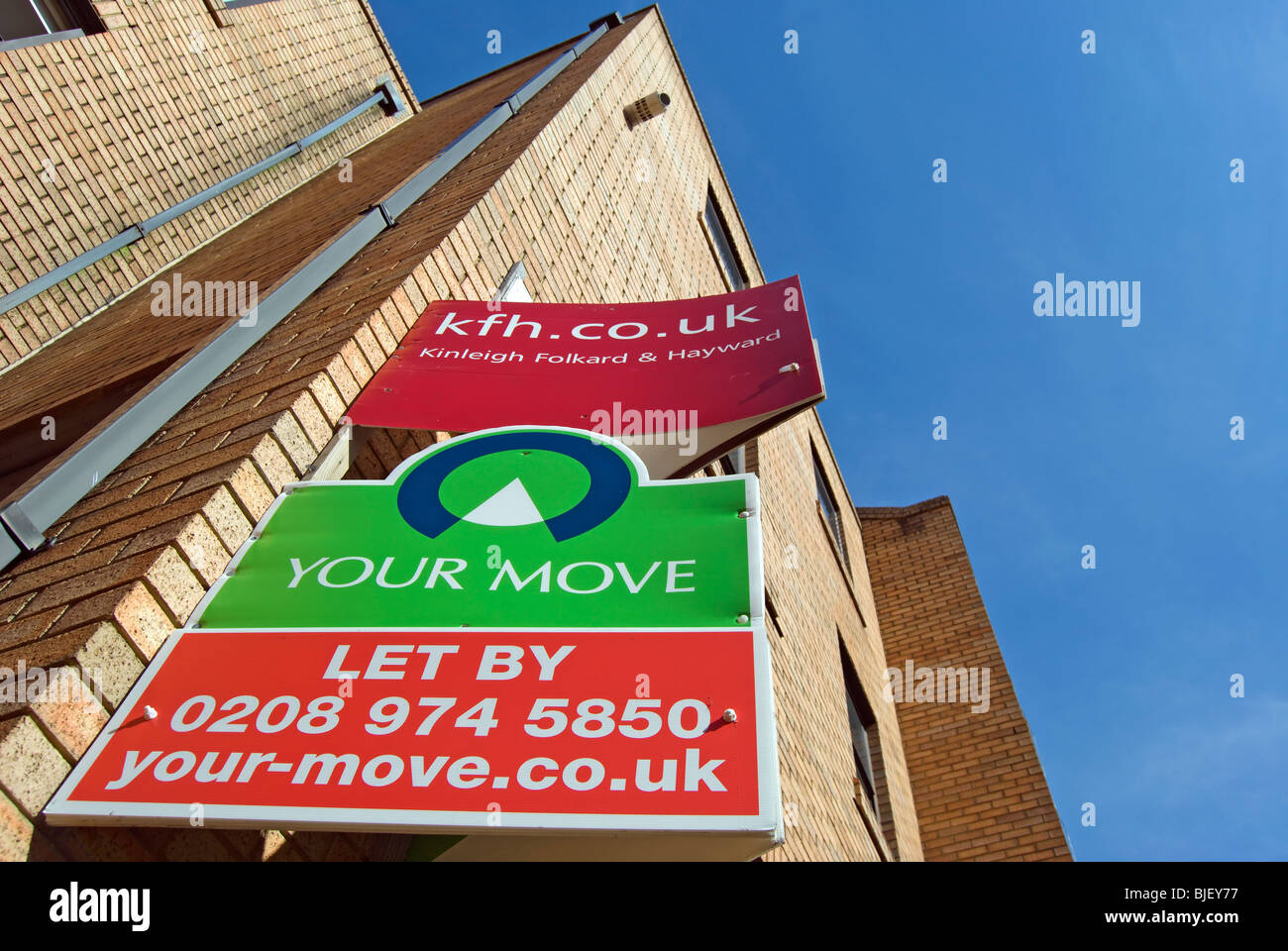 lettings boards in kingston upon thames, surrey, england Stock Photo ...