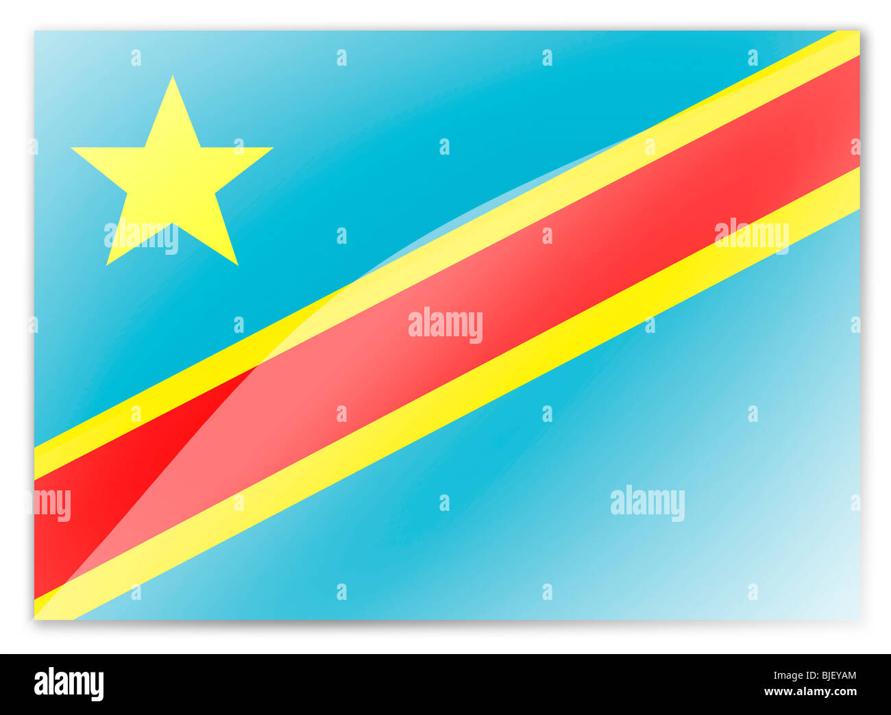 Congo Kinshasa flag Stock Photo - Alamy
