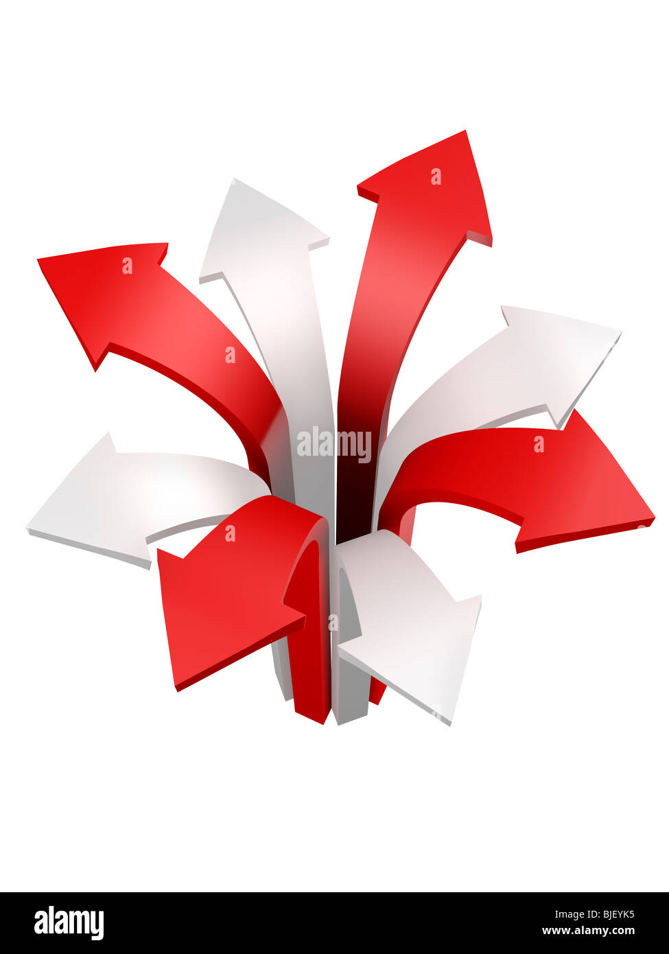 conceptual 3d rendered image of arrow isolated on white Stock Photo - Alamy