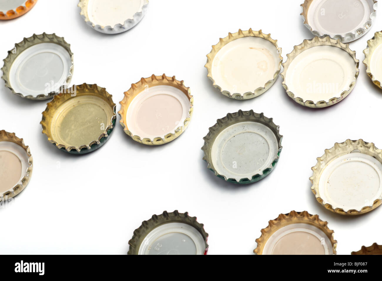 Miscellaneous beer bottle tops Stock Photo - Alamy