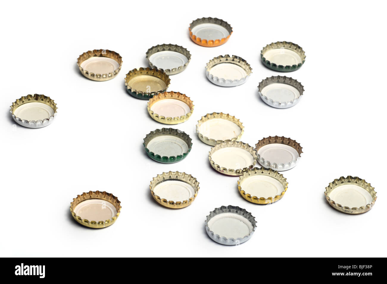 Miscellaneous beer bottle tops Stock Photo - Alamy