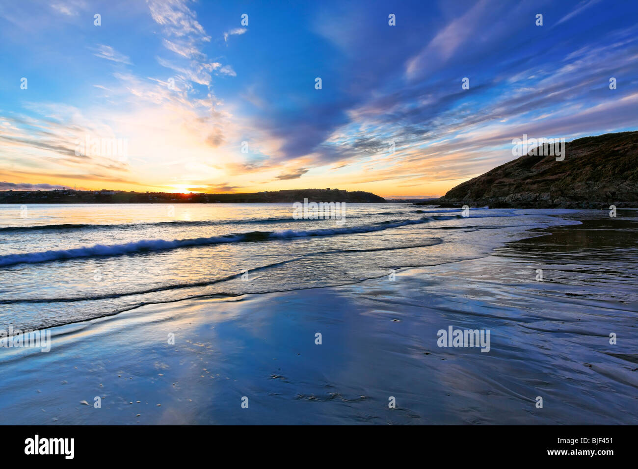 shades of evening at White Strand, Co.Cork, Ireland Stock Photo - Alamy