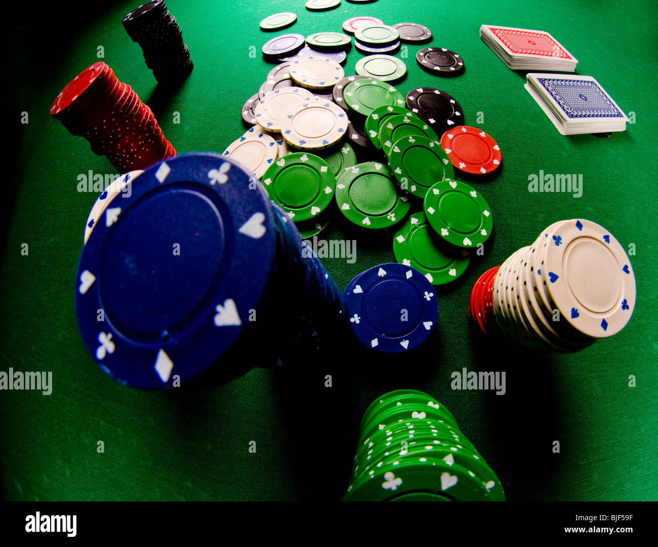 Poker game taken with fisheye lens Stock Photo - Alamy