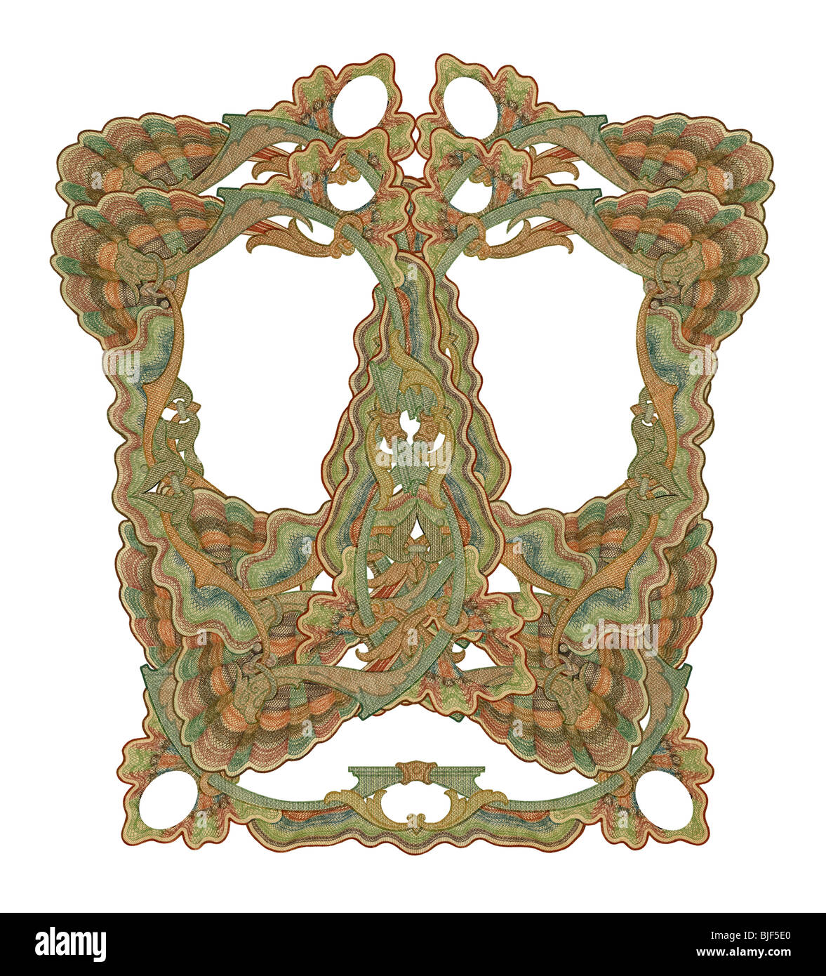 Luxuriously illustrated old colored victorian frame Stock Photo - Alamy