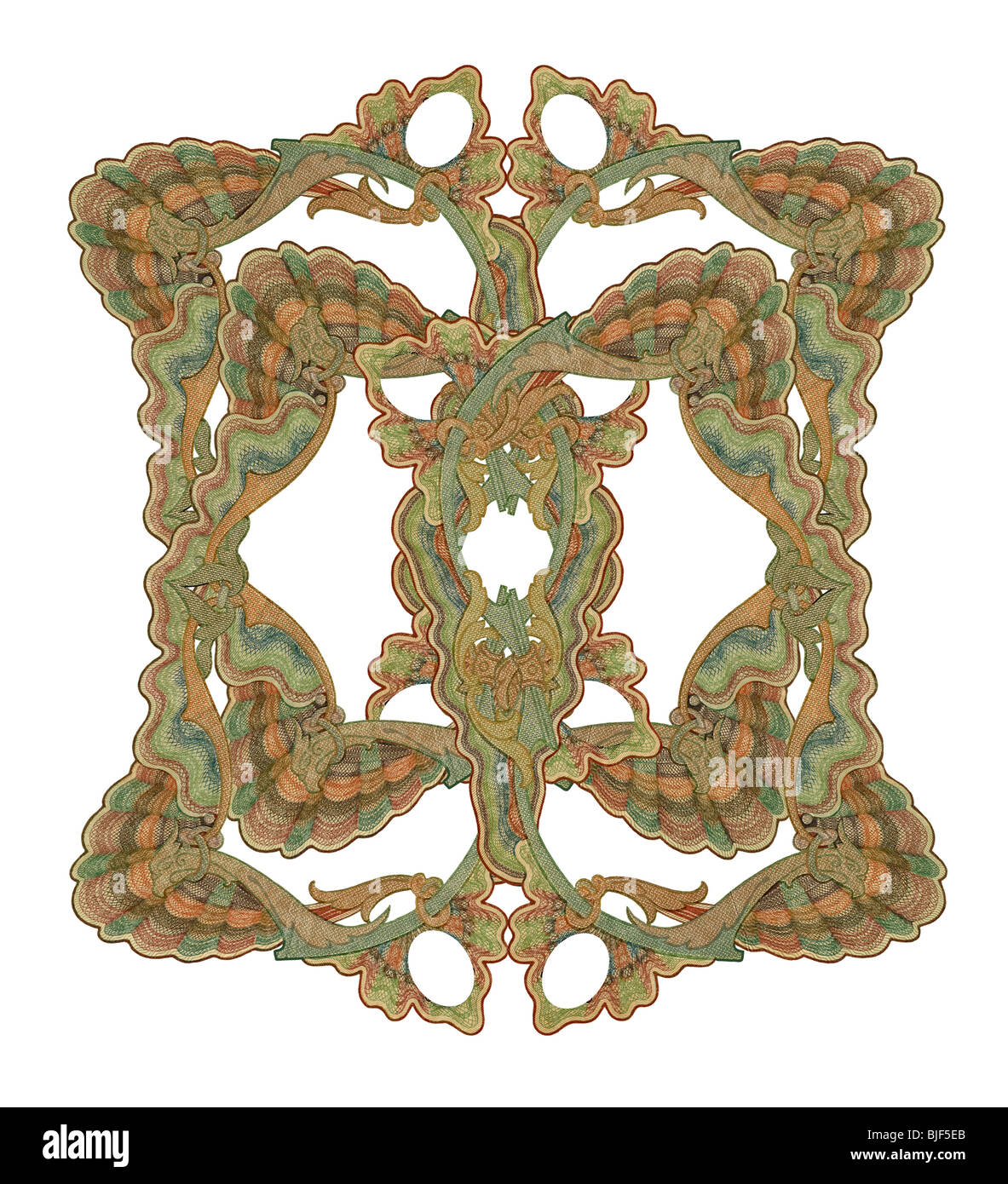 Luxuriously illustrated old colored victorian frame Stock Photo - Alamy