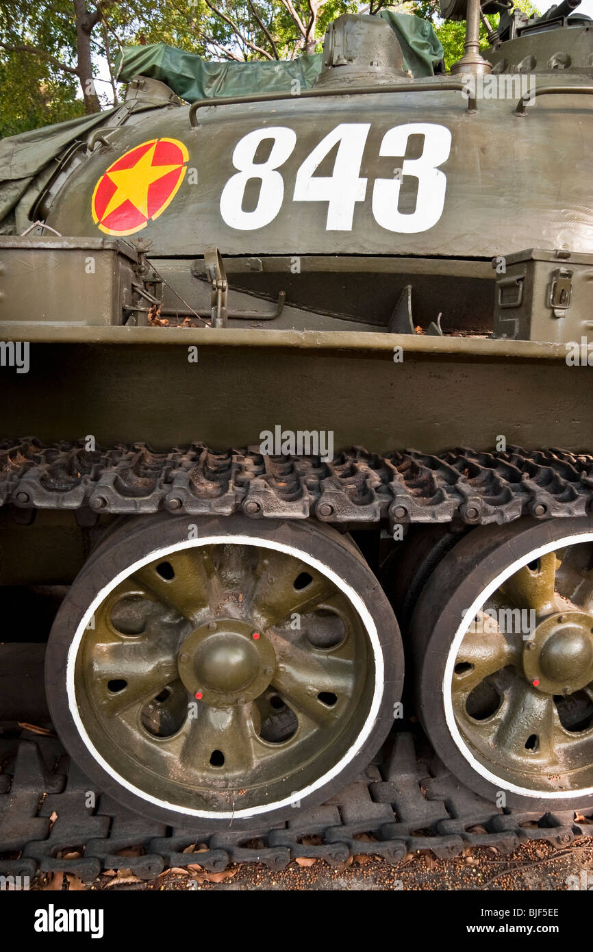 Detail of replica Tank Number 843 used to storm the Palace in 1975, The ...