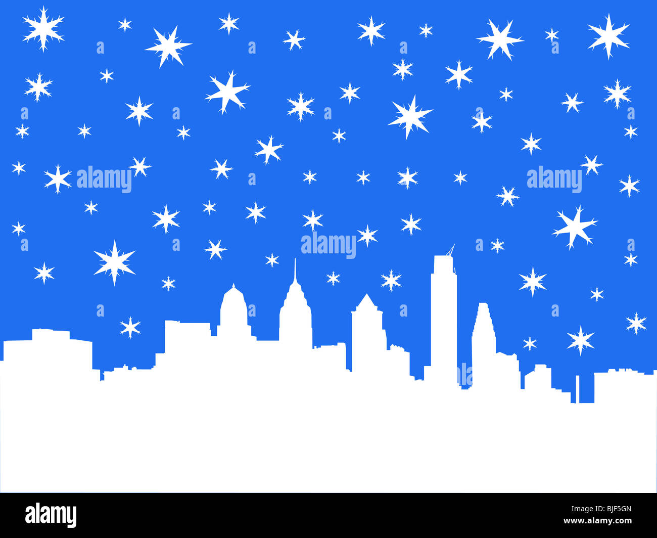 Philadelphia skyline winter hi-res stock photography and images - Alamy