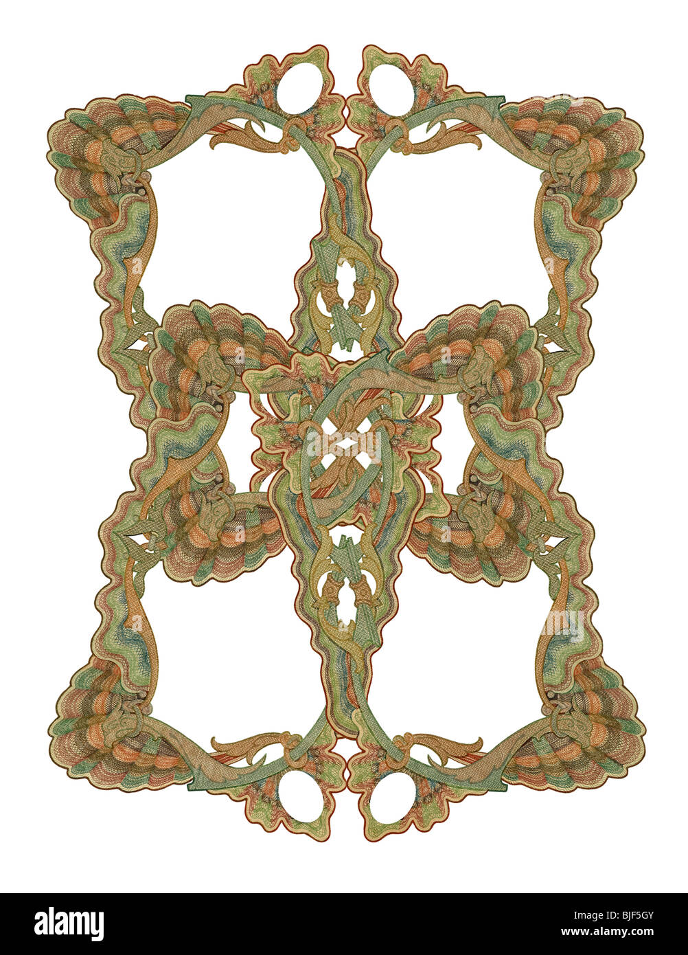 Luxuriously illustrated old colored victorian frame Stock Photo - Alamy