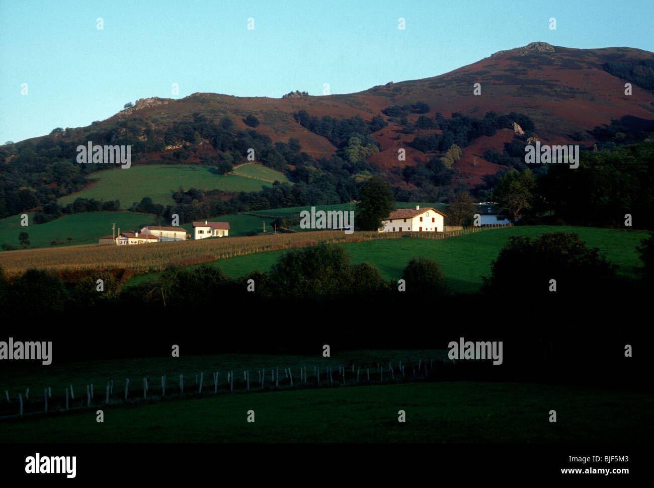 family farm, farm, farmhouse, farmland, farmstead, French Basque ...