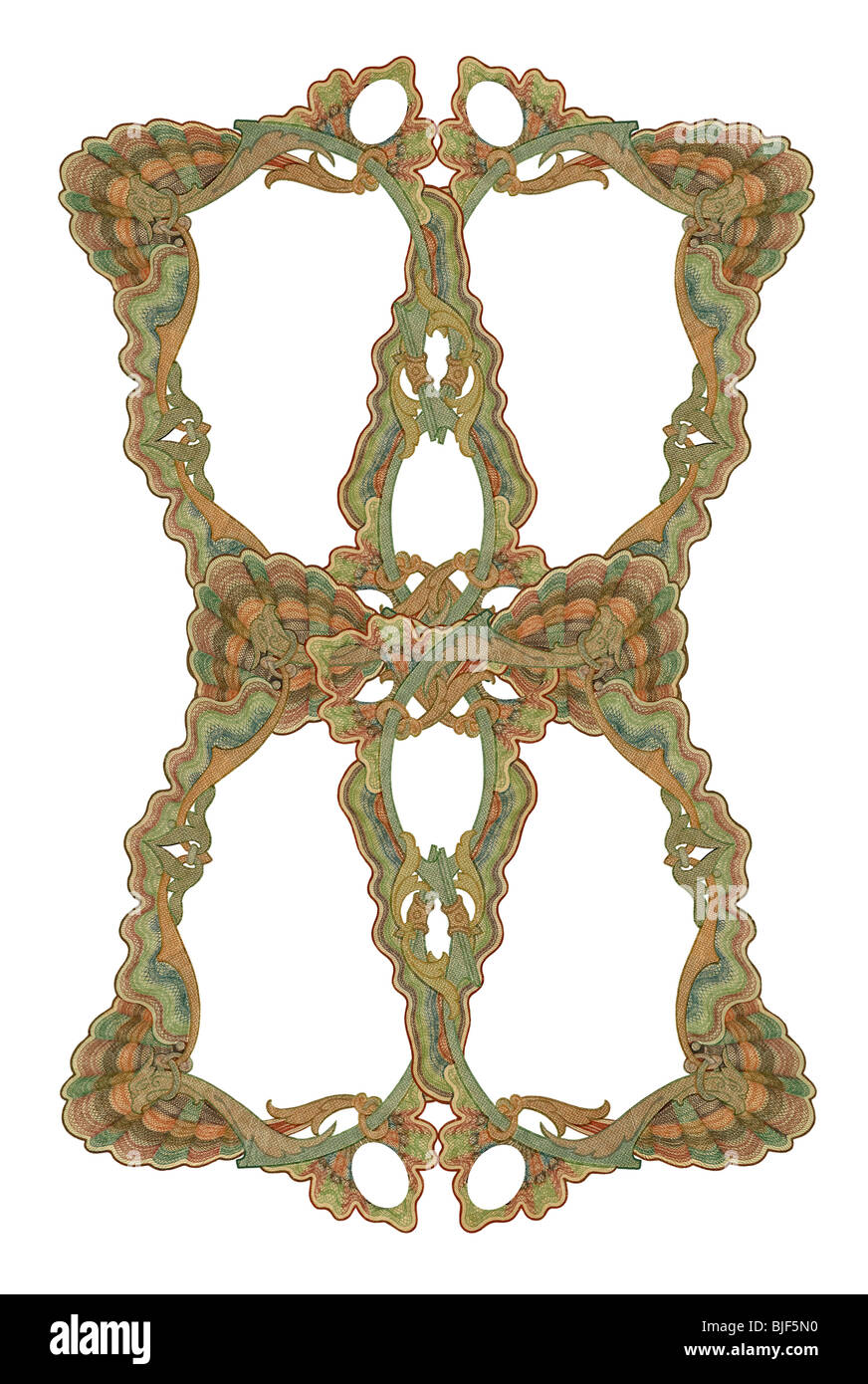Luxuriously illustrated old colored victorian frame Stock Photo - Alamy