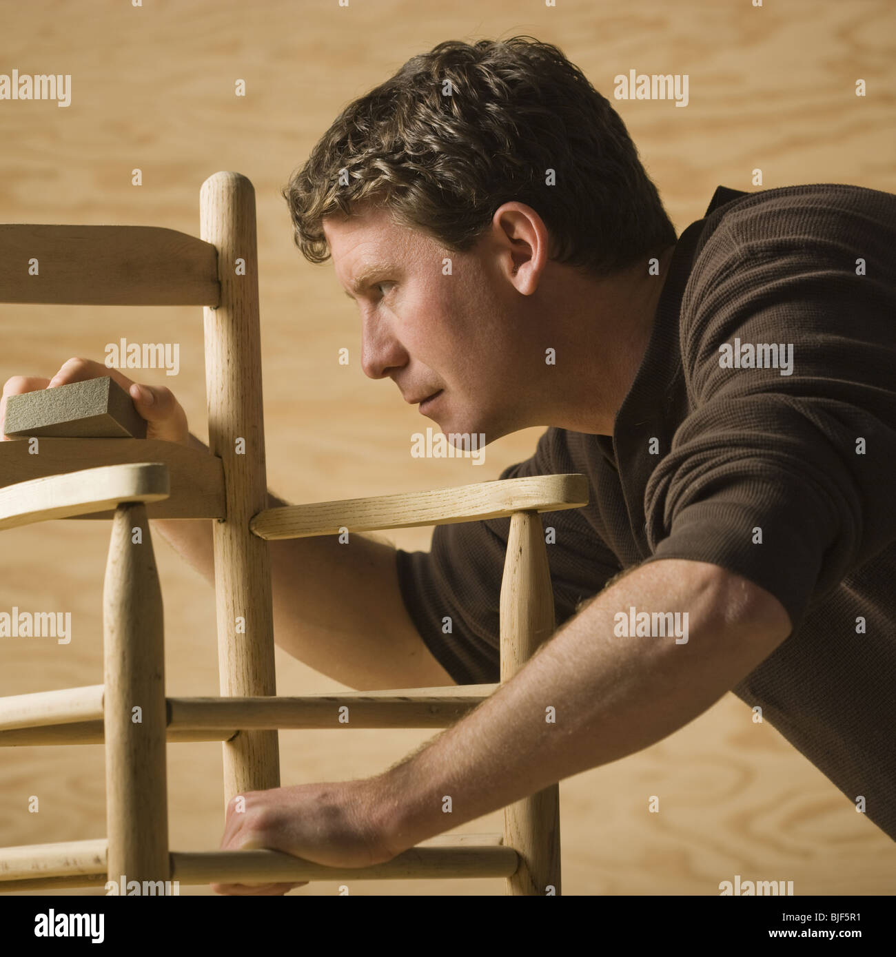man making a chair Stock Photo - Alamy