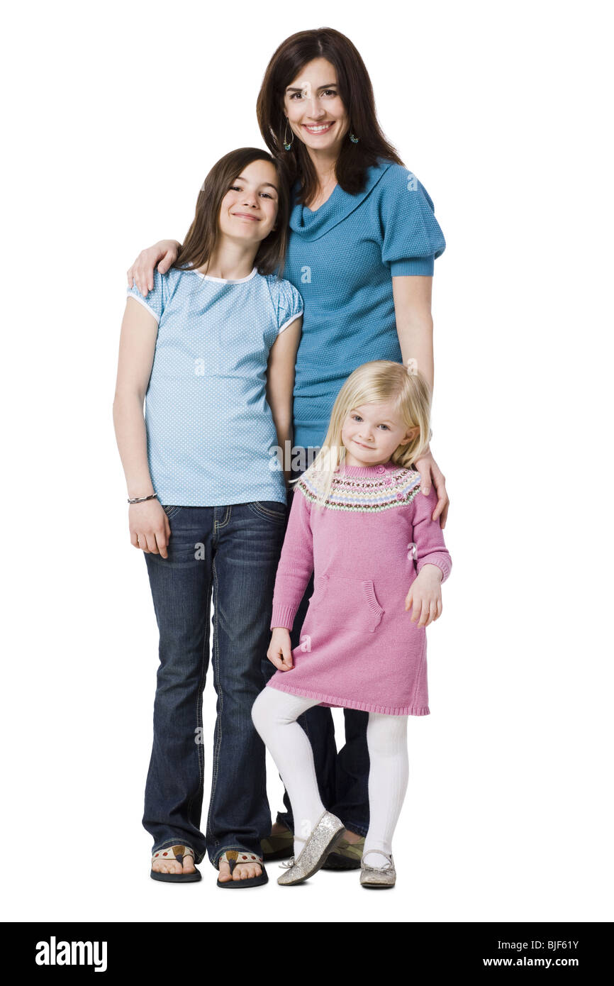 Mother looking daughter portrait Cut Out Stock Images & Pictures - Alamy