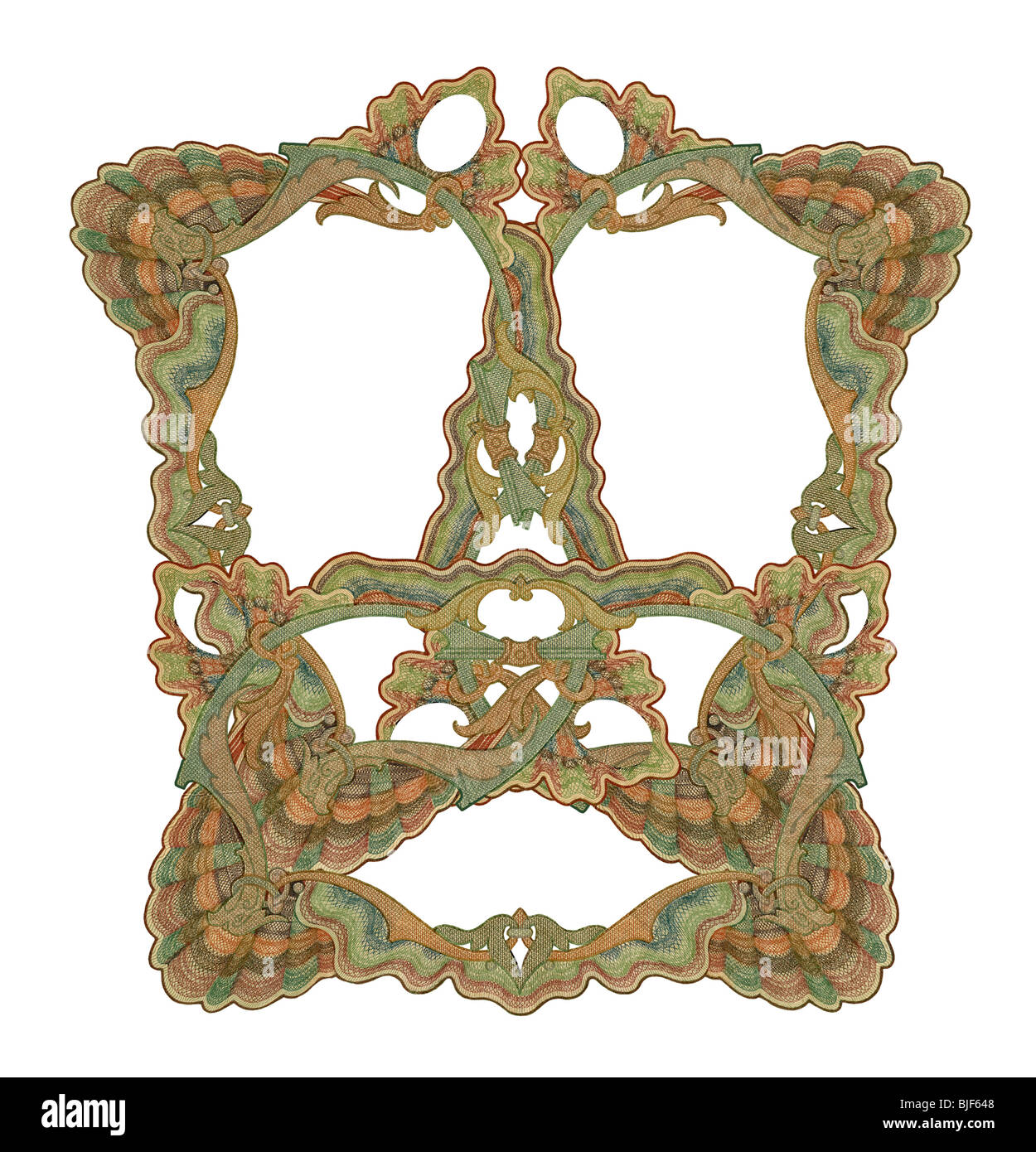 Luxuriously illustrated old colored victorian frame Stock Photo - Alamy