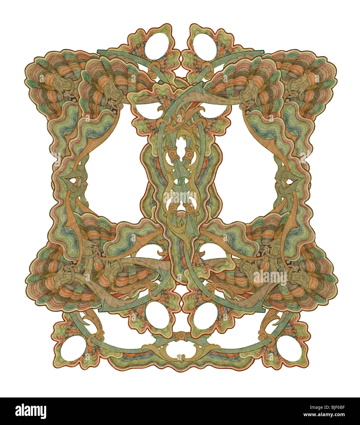 Luxuriously illustrated old colored victorian frame Stock Photo - Alamy