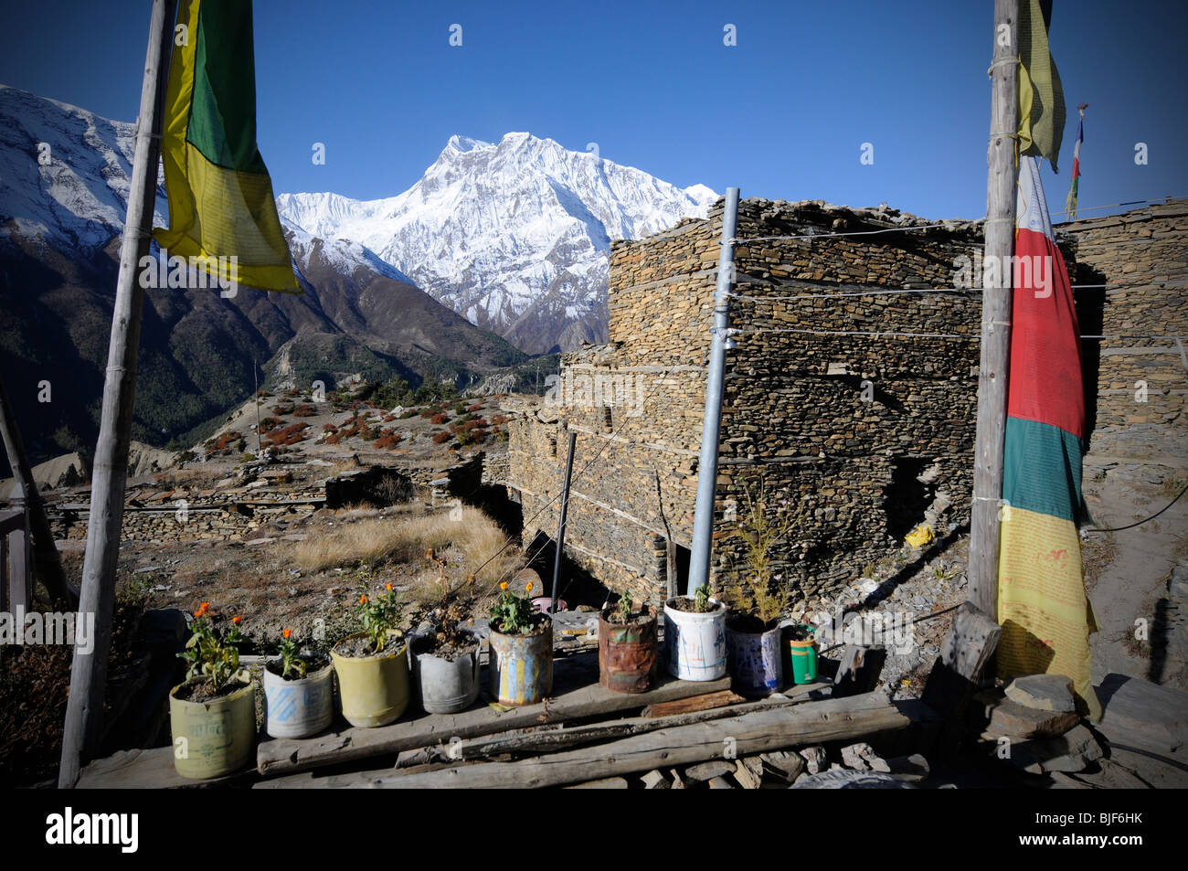 Ngawal village hi-res stock photography and images - Alamy
