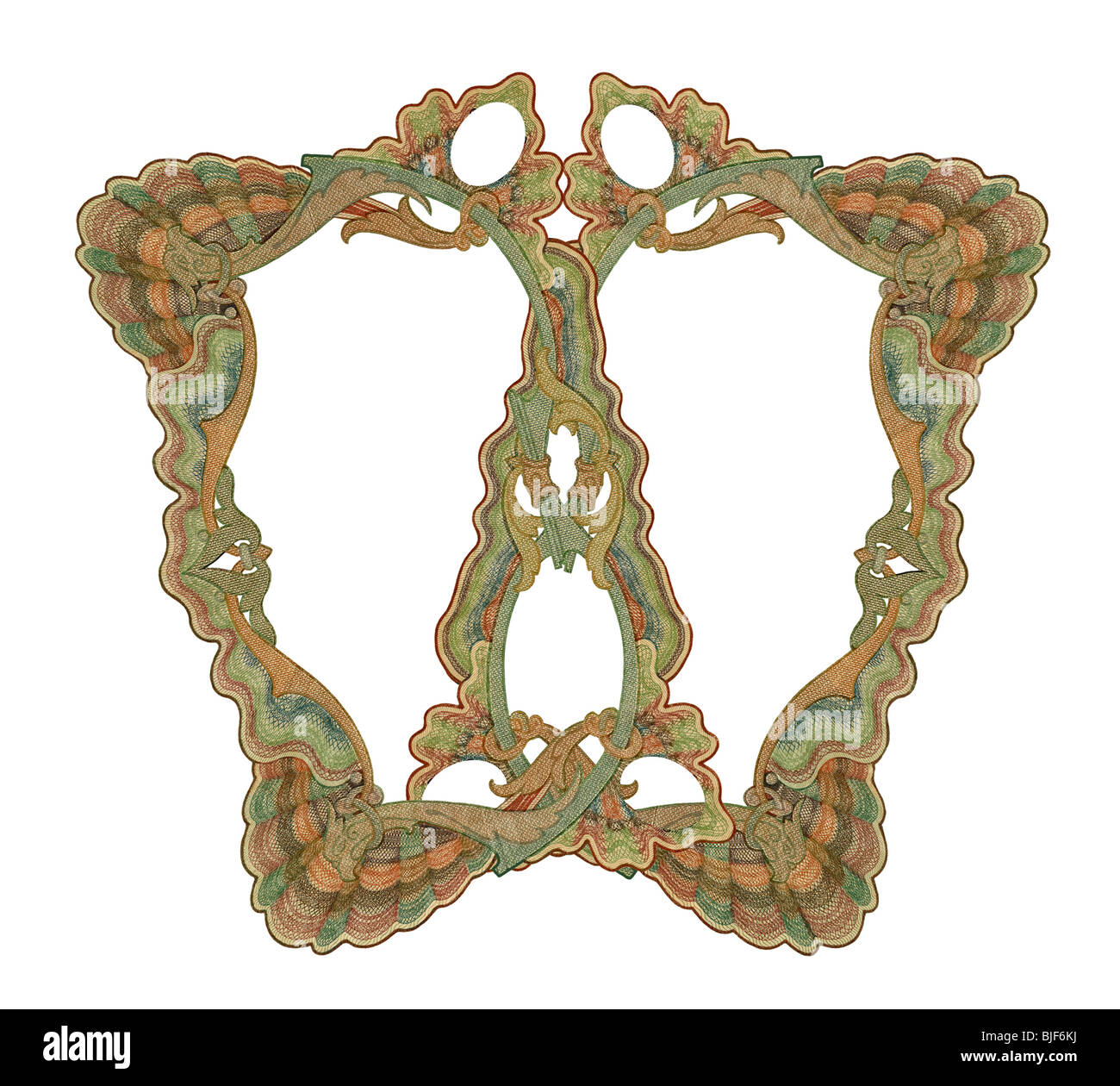 Luxuriously illustrated old colored victorian frame Stock Photo - Alamy