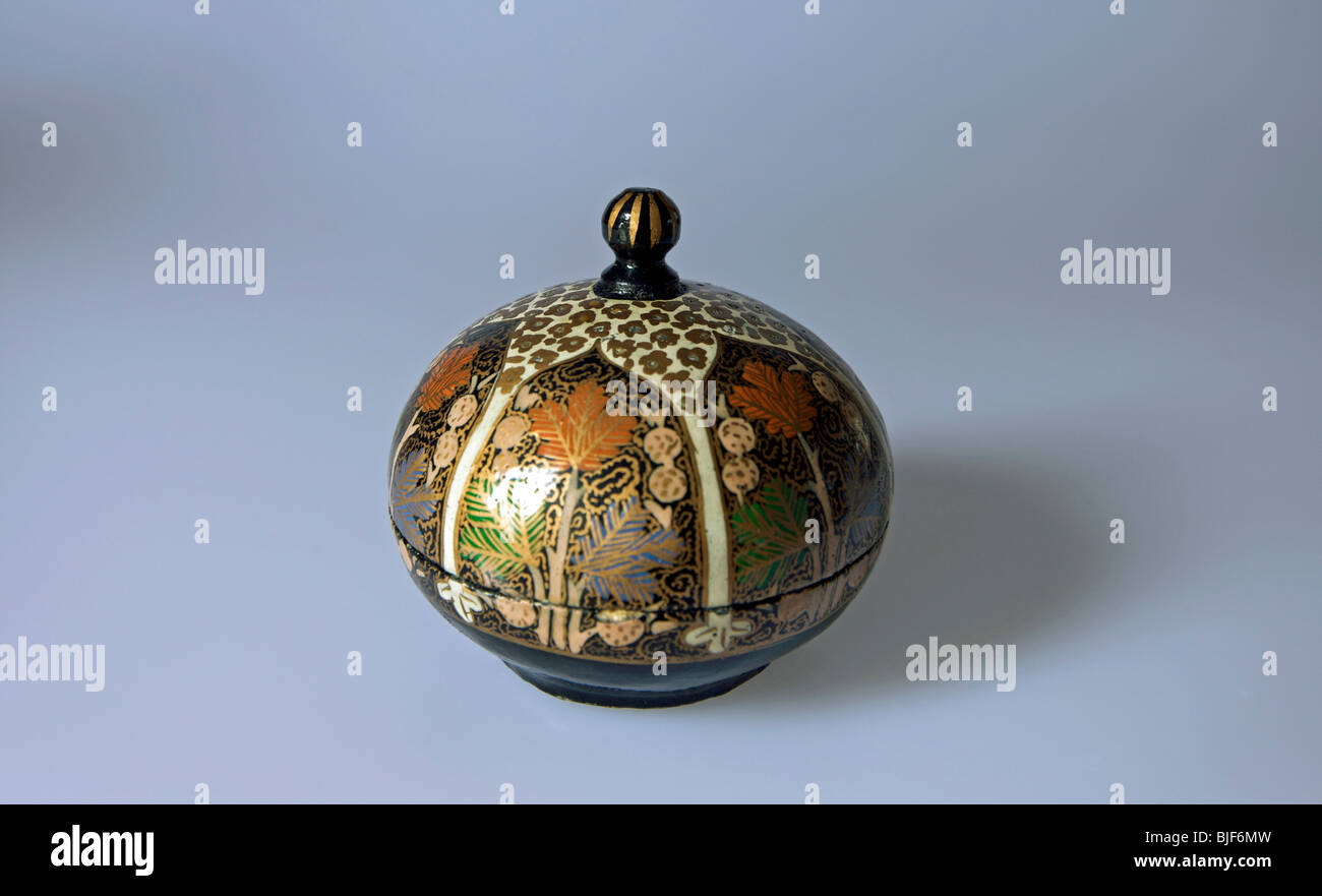 Indian circular wooden container Stock Photo - Alamy