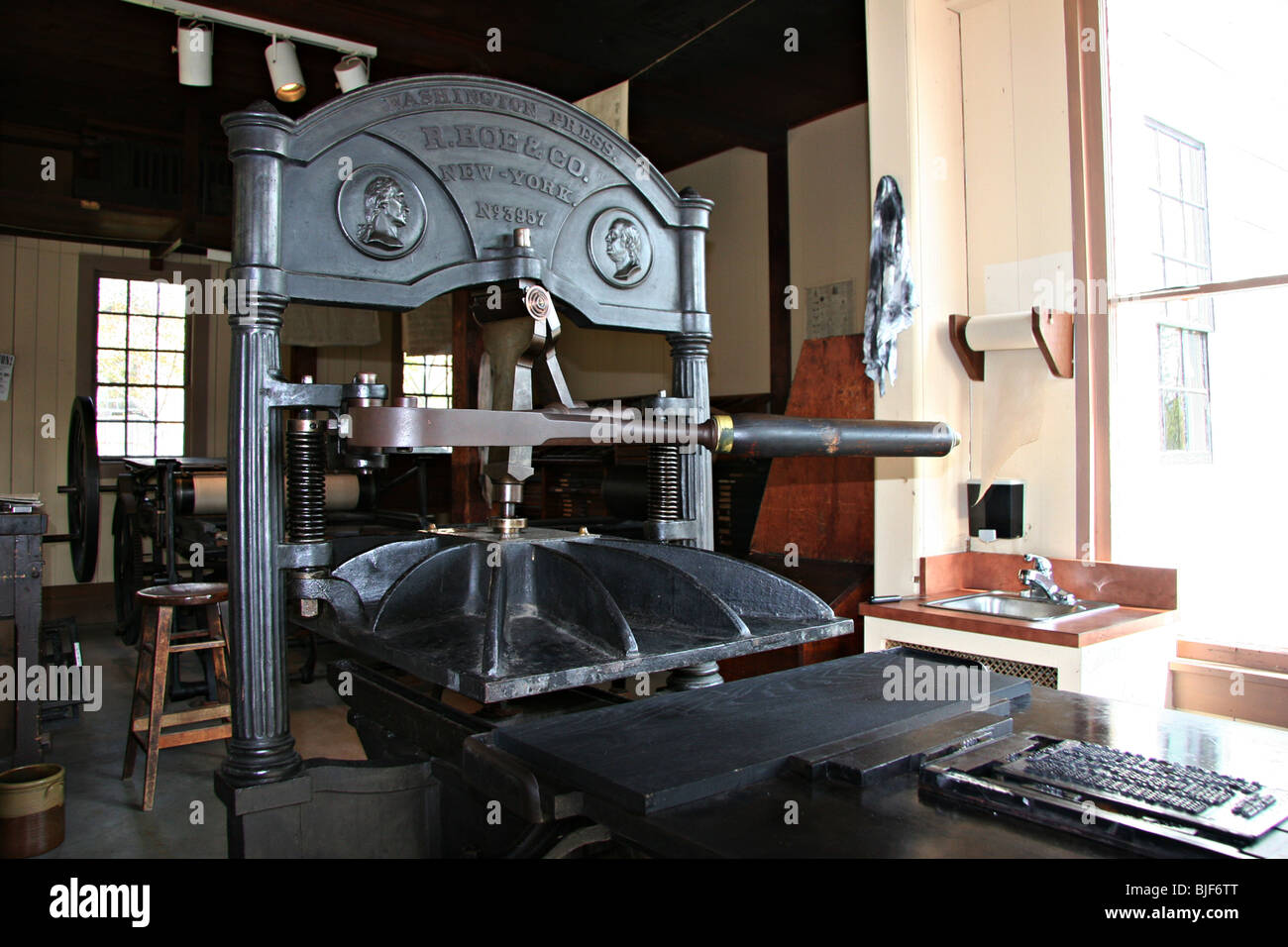 Washington Press by R.Hoe & Co. N 93957circa 1850 Stock Photo - Alamy