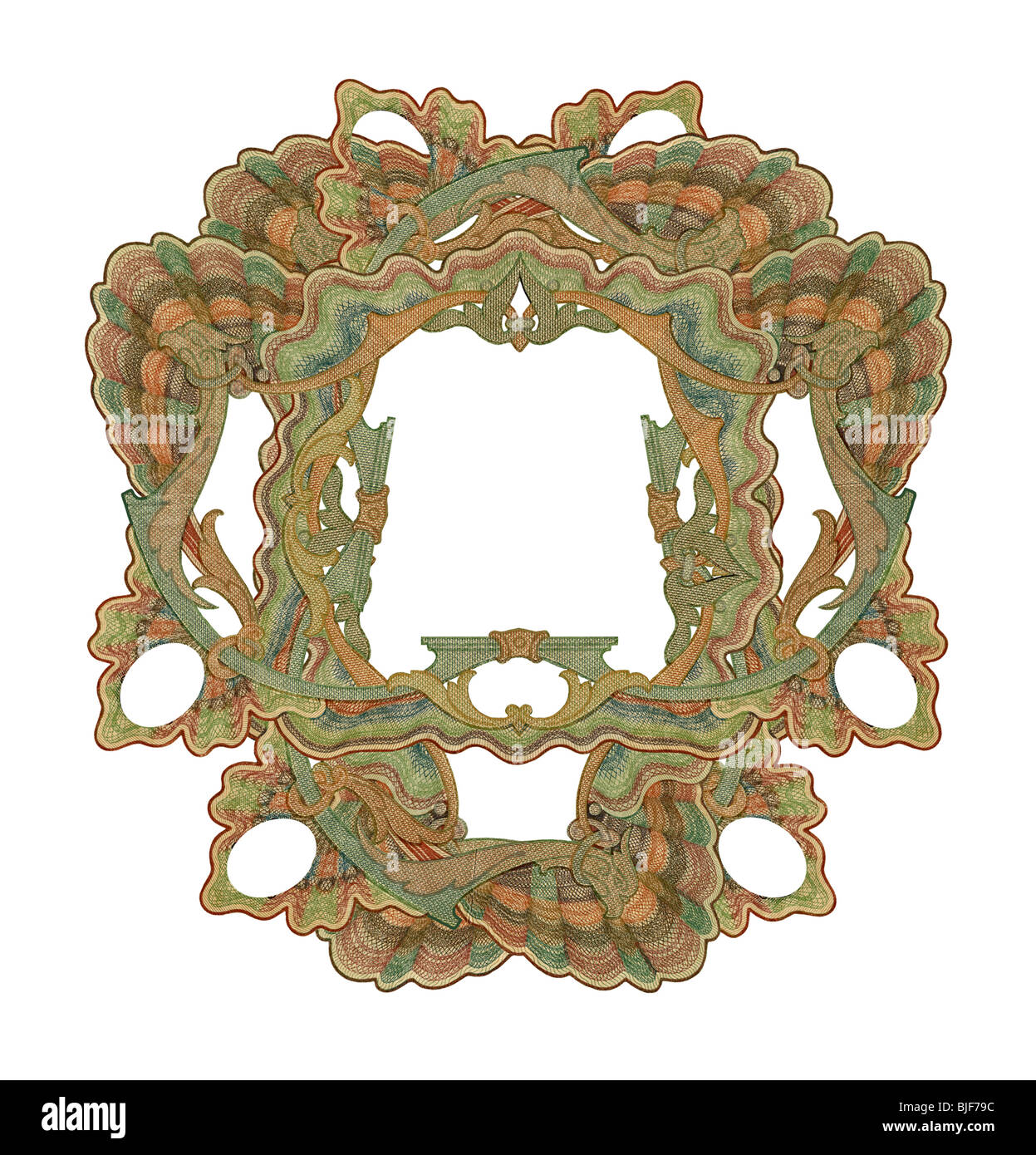 Luxuriously illustrated old colored victorian frame Stock Photo - Alamy