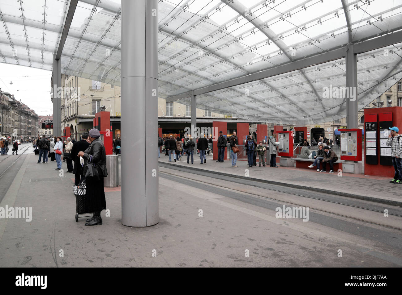 Main tram station downtown Bern, Switzerland. Charles Lupica Stock ...