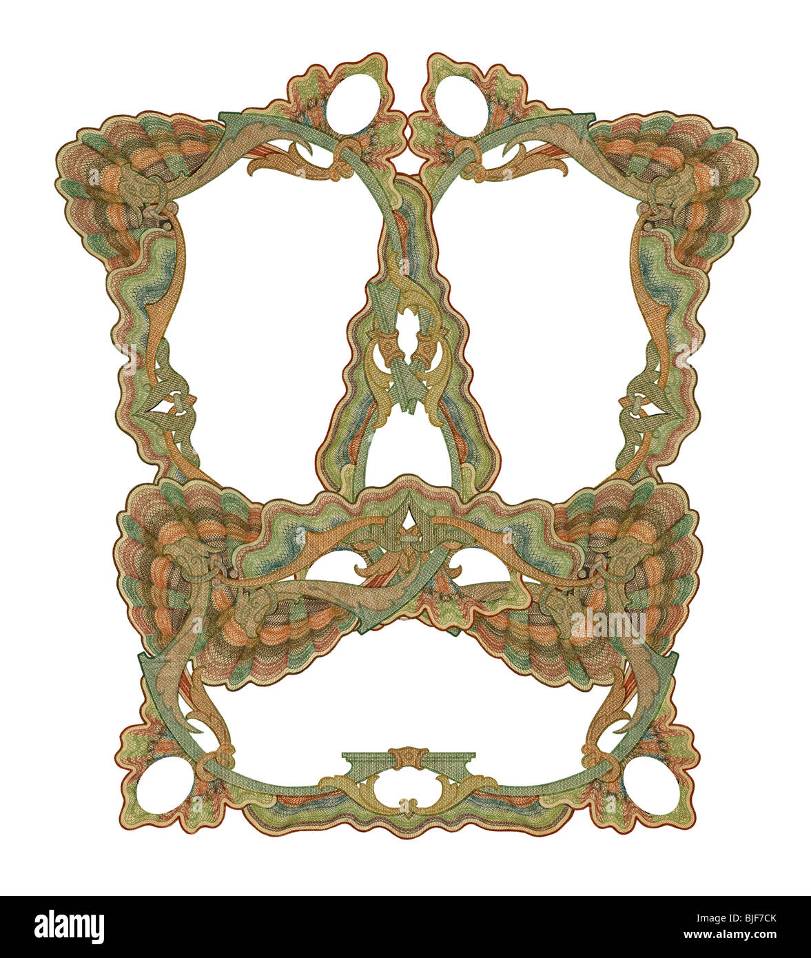 Luxuriously illustrated old colored victorian frame Stock Photo - Alamy