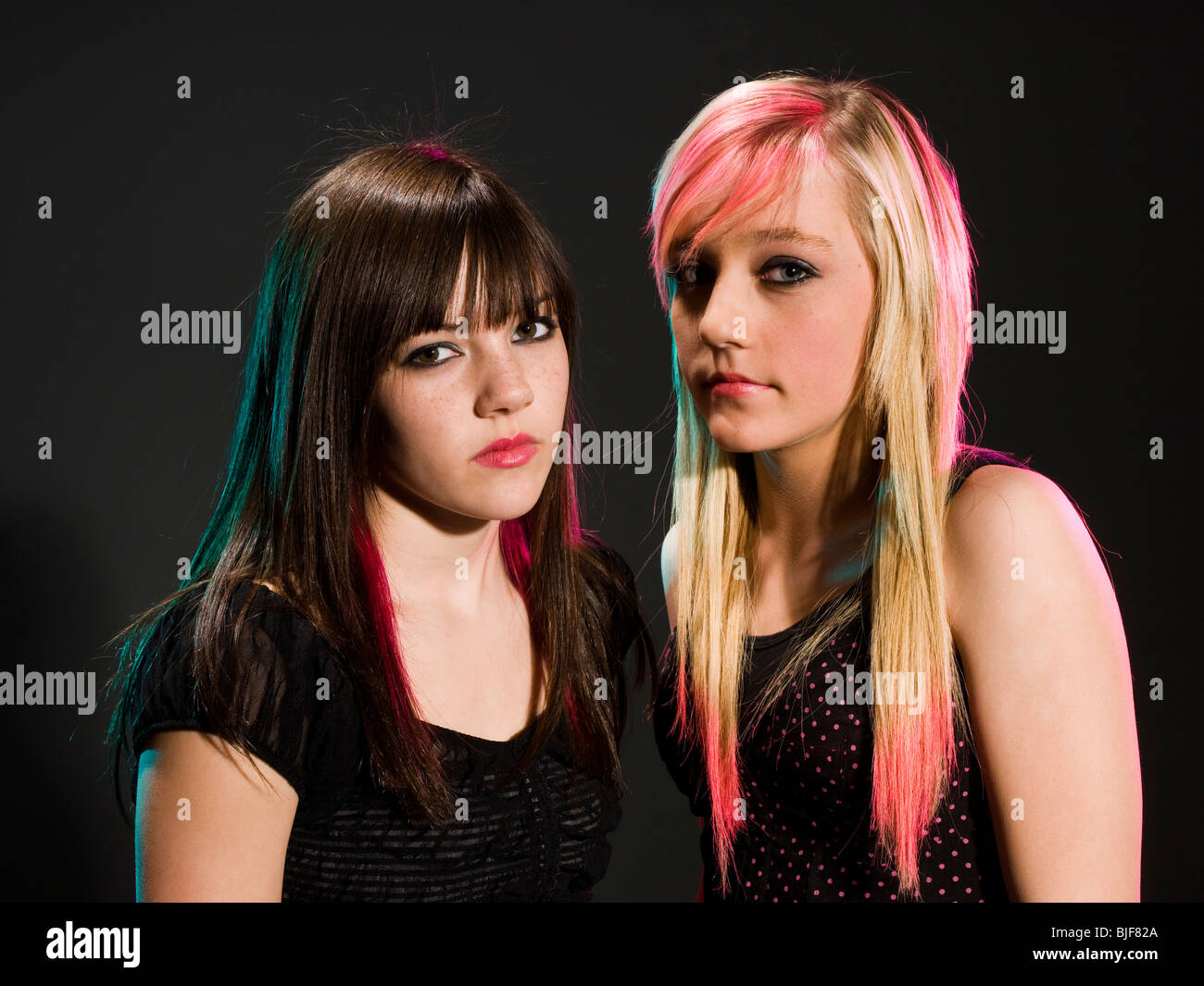 two rocker girls Stock Photo - Alamy