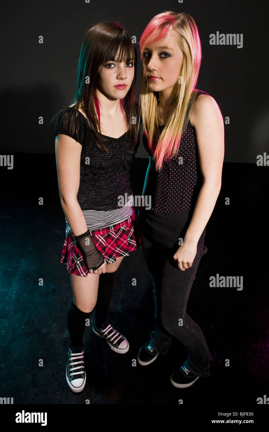 two rocker girls Stock Photo - Alamy