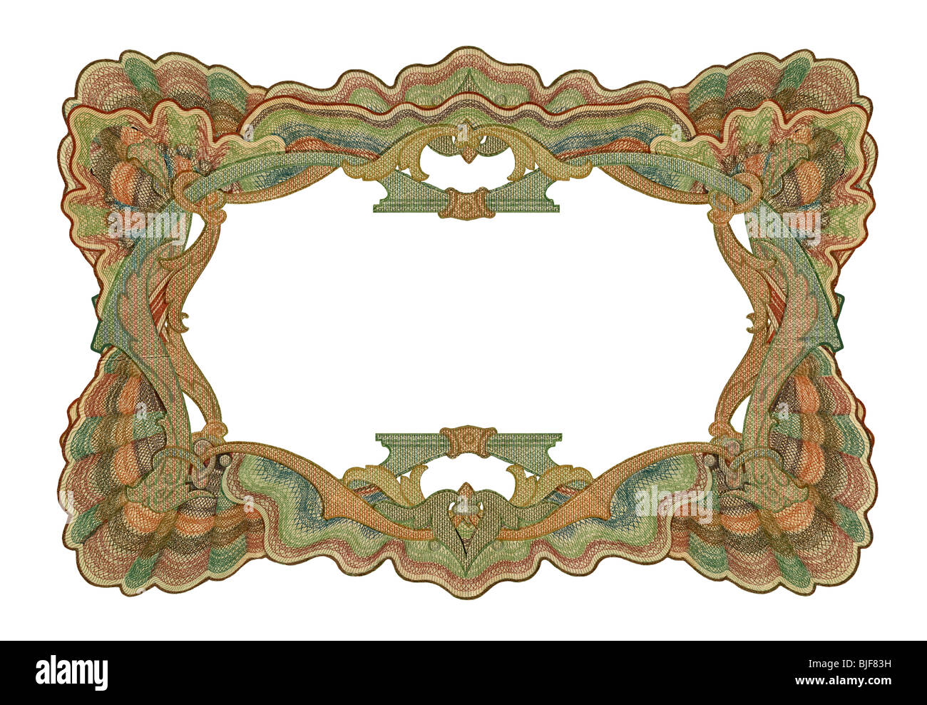 Luxuriously illustrated old colored victorian frame Stock Photo - Alamy