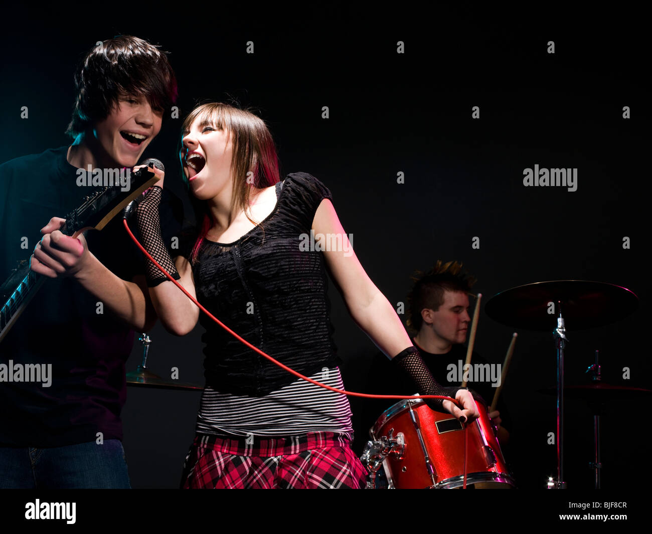 teenage rock band Stock Photo - Alamy