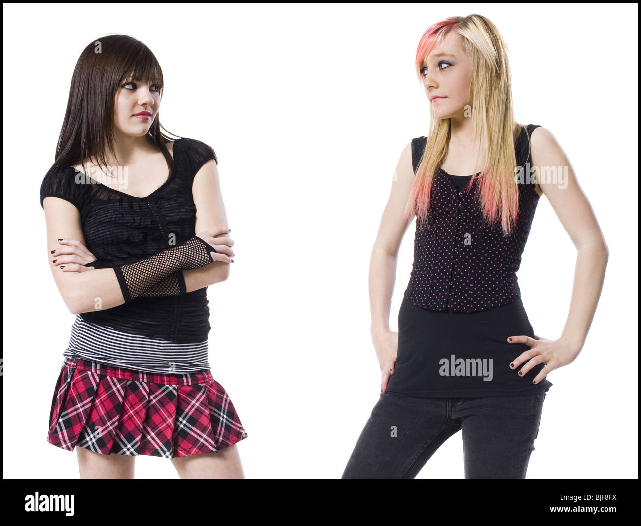 two rocker girls Stock Photo - Alamy