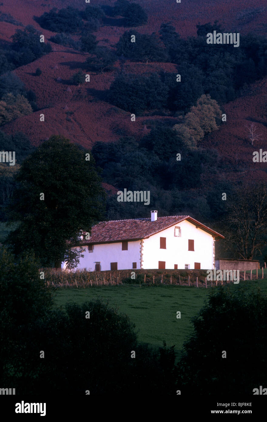 family farm, farm, farmhouse, farmland, farmstead, French Basque ...
