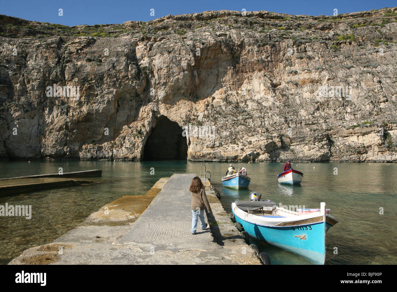 Inland sea Dwejra Gozo Stock Photo - Alamy