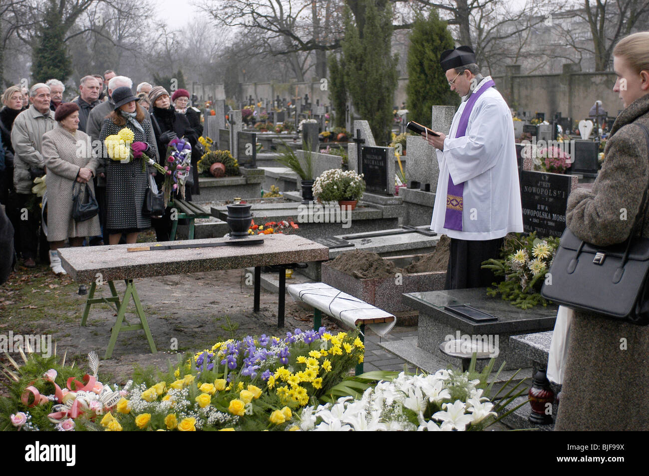 Catholic funeral in Poland Stock Photo - Alamy