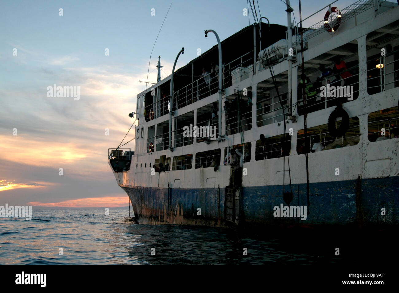 The ilala Ferry transporting goods and people around the Lake. Lake ...
