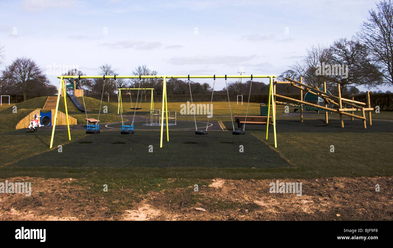 Overall view of children playground Stock Photo - Alamy