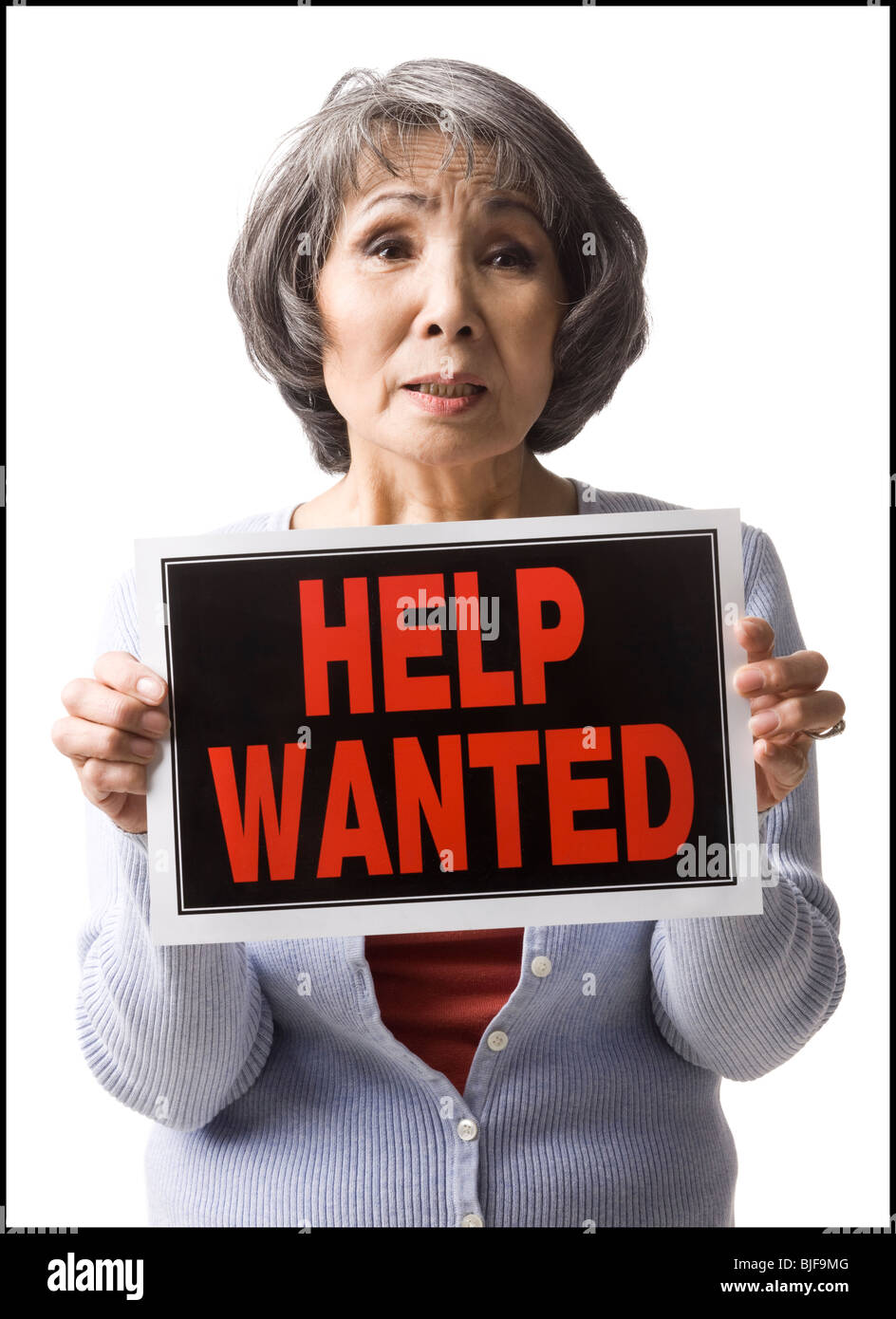 Woman with help sign hi-res stock photography and images - Alamy