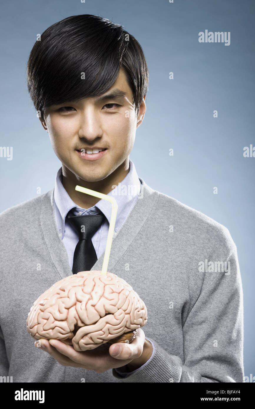 Brain front view man hi-res stock photography and images - Alamy