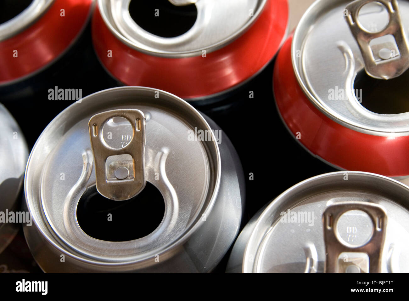 A collection of empty drinks cans ready for recycling Stock Photo - Alamy