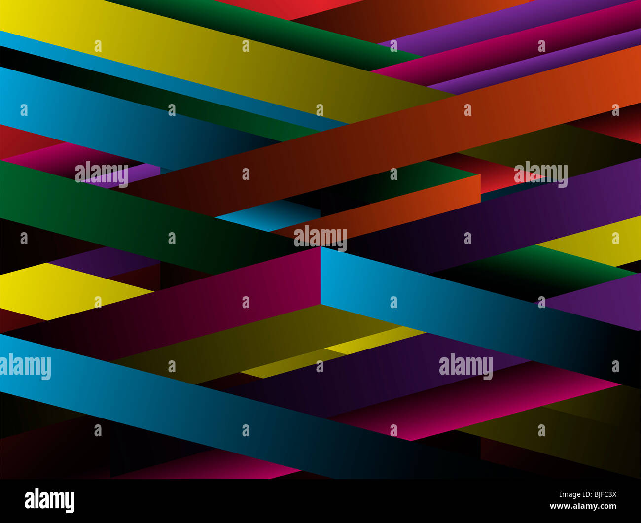 Blue, red, yellow and orange abstract geometric background. Vector ...